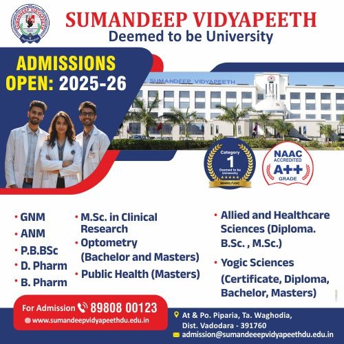 Sumandeep Vidhyapeeth - Accredited - NAAC 'A++' Grade